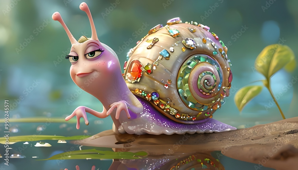 Shelly is the fashionable snail who loves to show off her beautifully ...