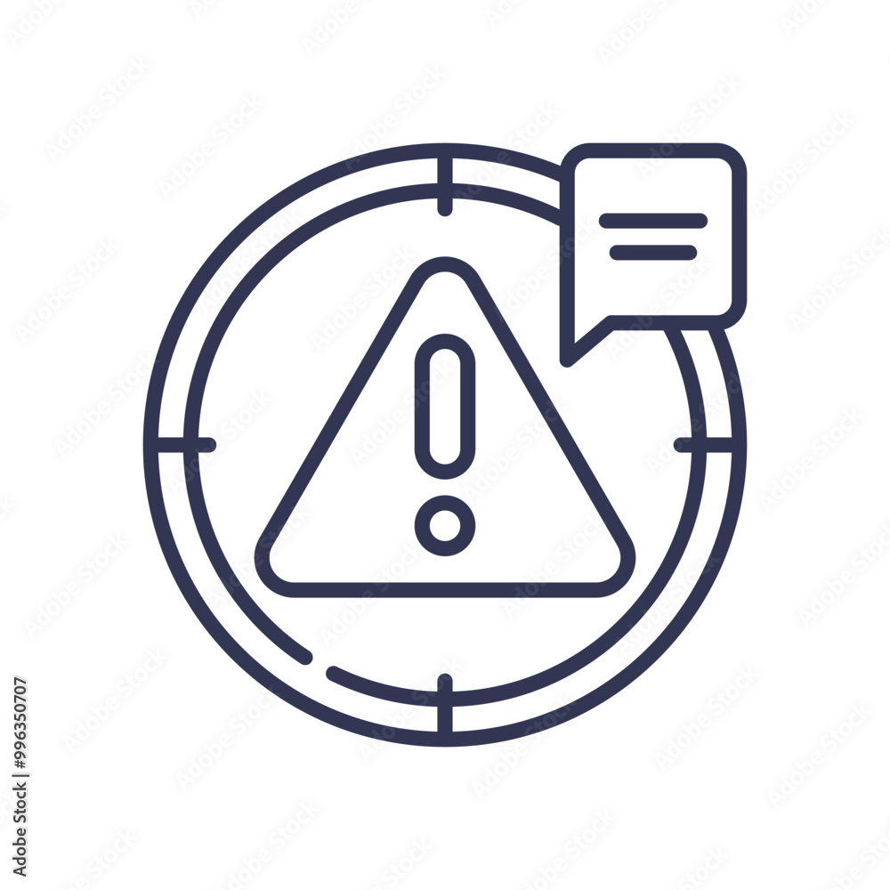 Warning sign with exclamation mark inside a triangle, indicating the ...