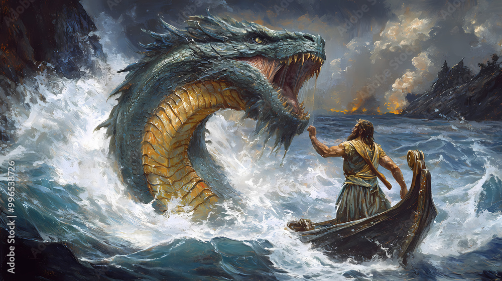 Navigating the perilous waters: odysseus braving scylla and charybdis ...
