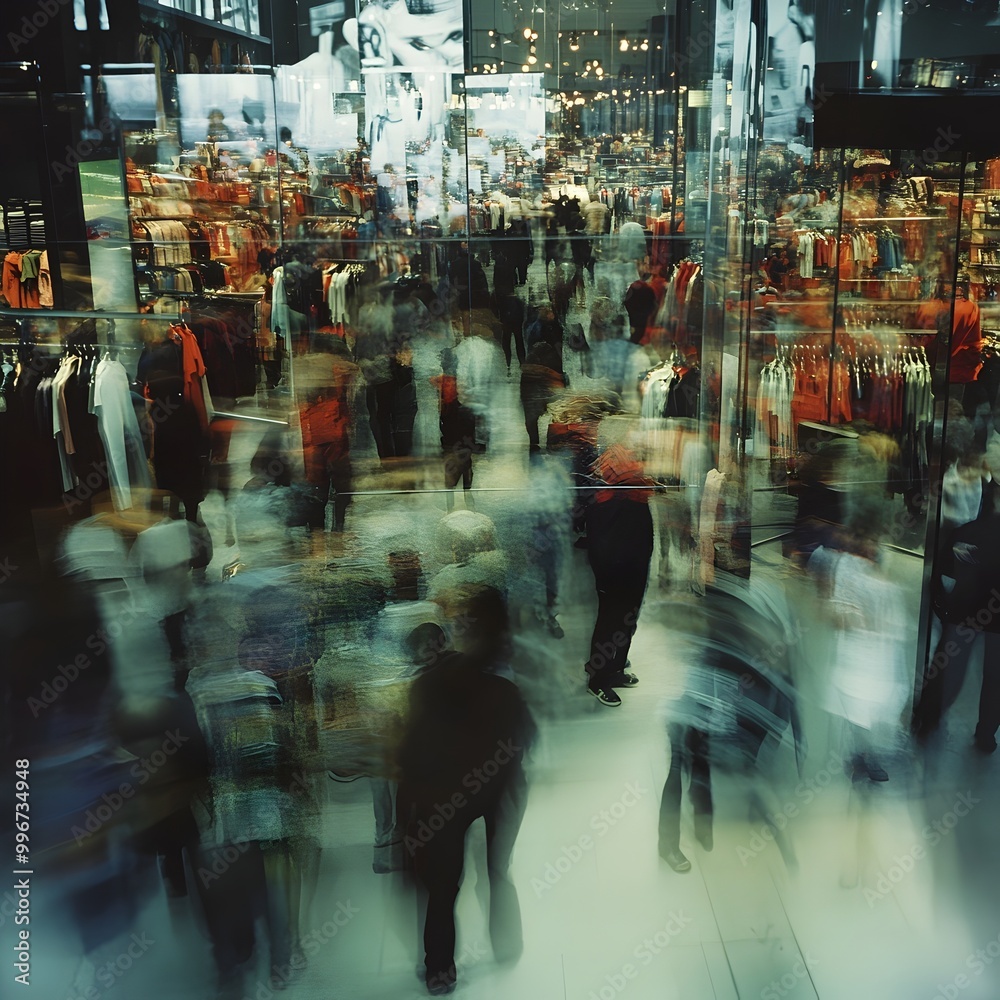 Claustrophobic hordes of consumers jostling for position amidst the ...