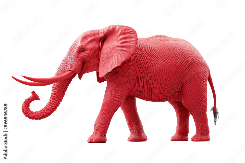 red elephant , png object isolated on white background, mockup, design ...