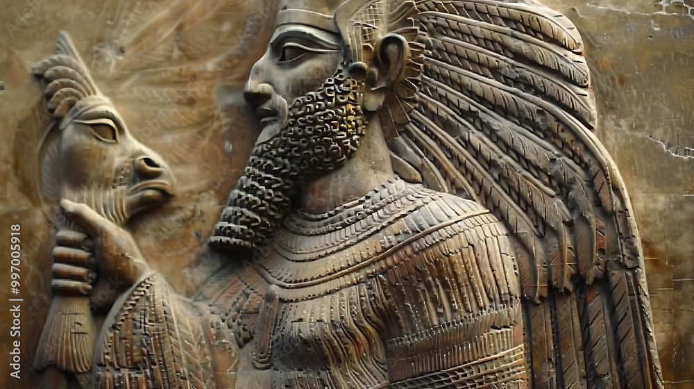 Fotografie Ancient Sumerian Gods old anunnaki structure of Anunnaki ...