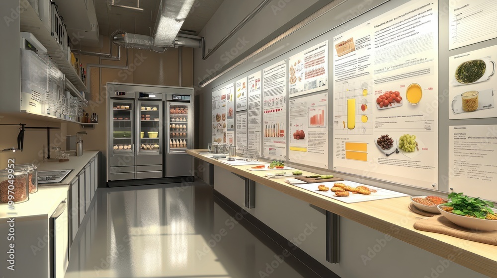 Food Scientist's Lab Wall: Featuring food chemistry charts, sensory ...