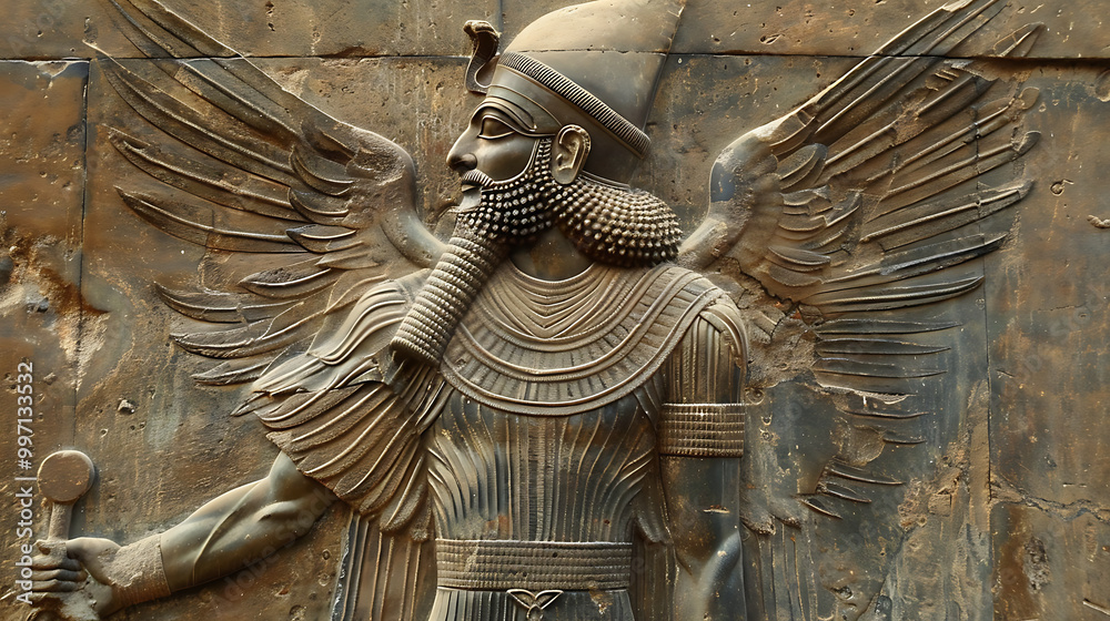 Fotografie Ancient Sumerian Gods old anunnaki structure of Anunnaki ...