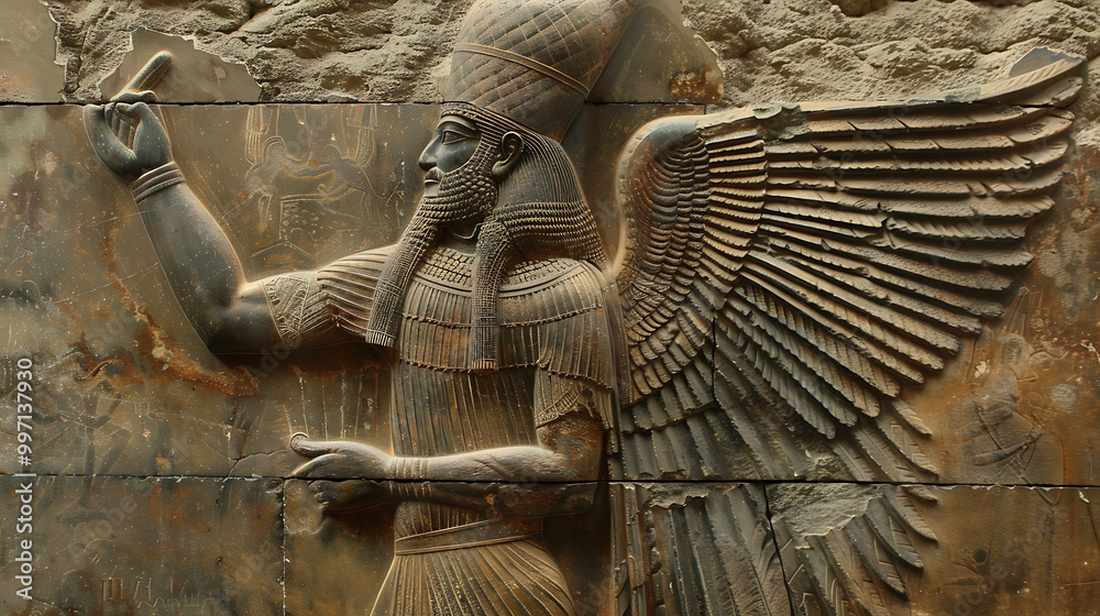 Fotografie Ancient Sumerian Gods old anunnaki structure of Anunnaki ...