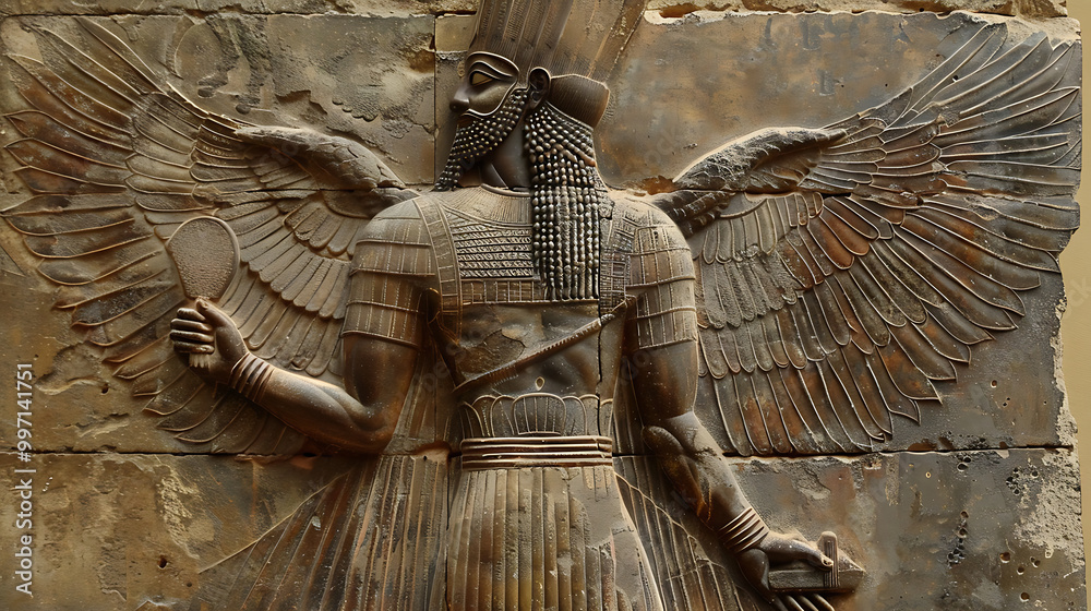 Fotografie Ancient Sumerian Gods old anunnaki structure of Anunnaki ...