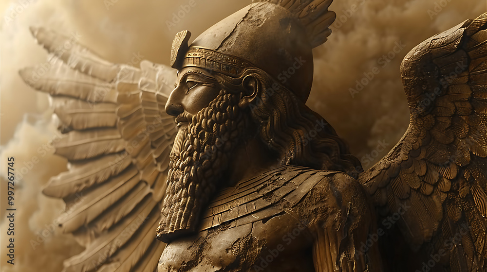 Fotografie Ancient Sumerian Gods old anunnaki structure of Anunnaki ...