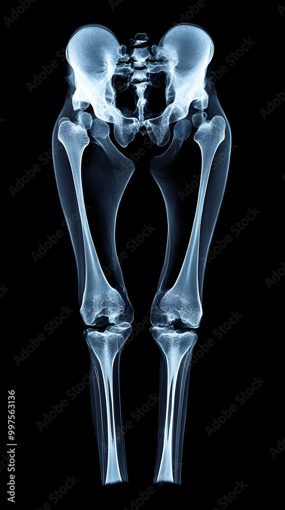 Detailed Human Femur Anatomy X-Ray Image Stock Illustration | Adobe Stock