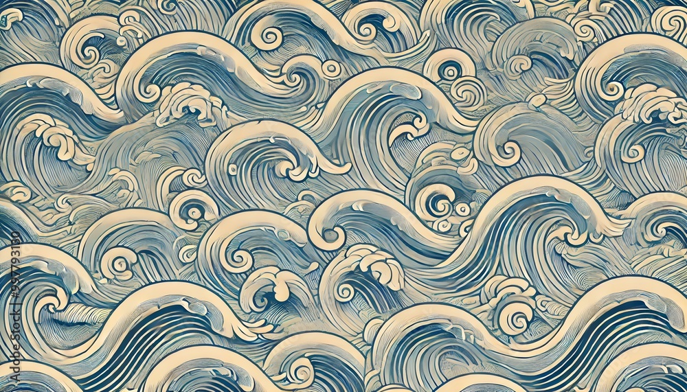 青海波- This design features the Seigaiha pattern. The repeated ...