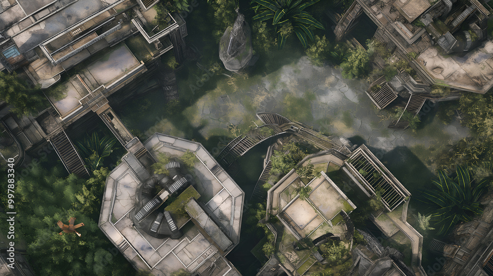 Deserted Colony Battle Map, Sci-Fi DnD Map, Tabletop Role-Playing Games ...