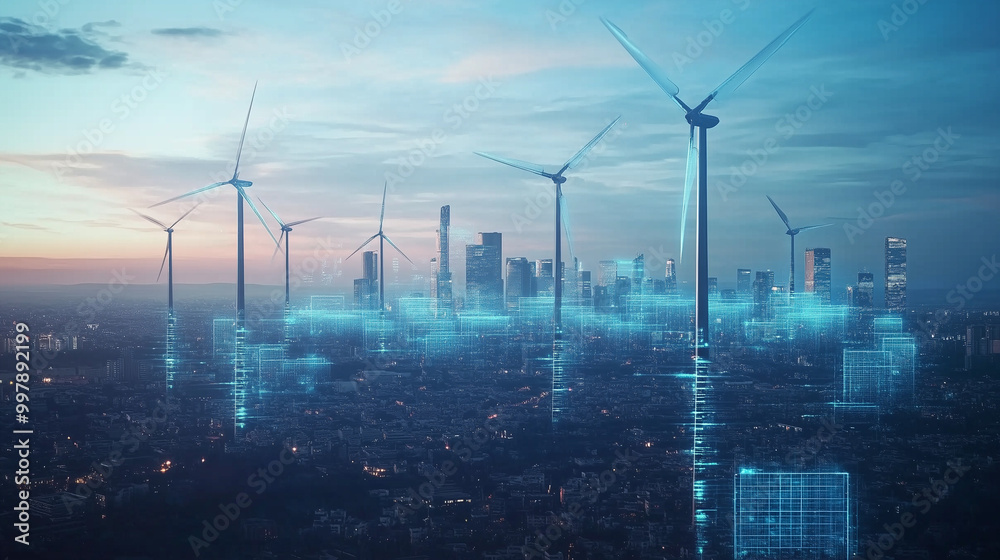 AI-driven energy grids balancing renewable energy sources for smart cities, optimizing ...