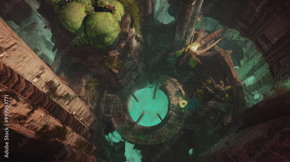 Alien Temple Battle Map for Sci-Fi DnD, Top-Down Tabletop Role-Playing ...