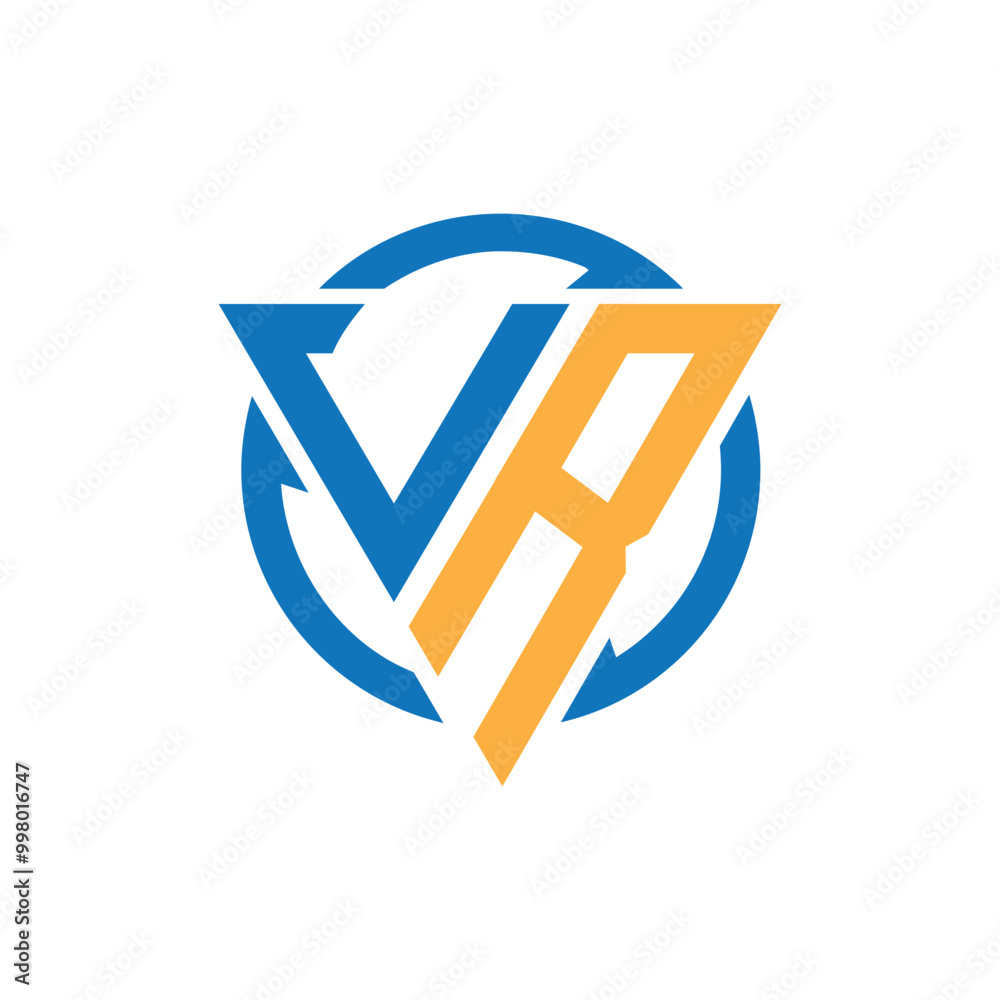 vr letter logo design vector template, vr initial logo design for ...