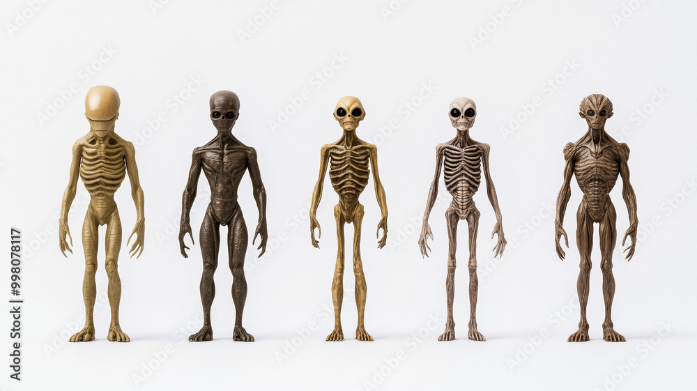 Evolutionary stages of alien life forms starting from simple organisms ...