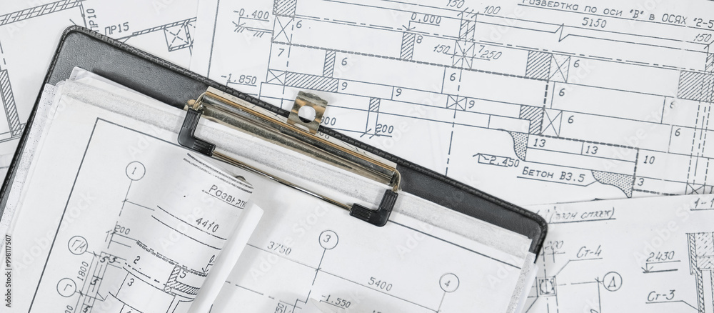 Architect Design Working Drawing Sketch Plans Blueprints And Making Architectural Construction