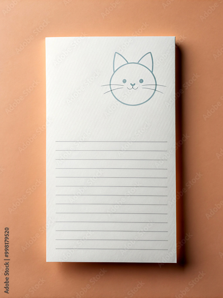 cat on paperpaper, notebook, page, blank, note, book, notepad, sheet ...
