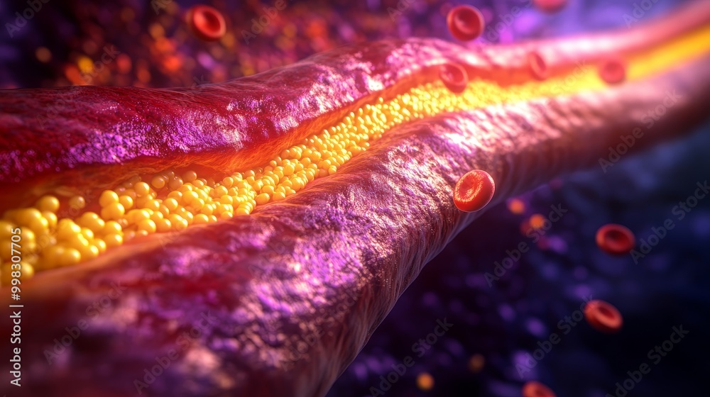 Diabetes causes negative changes in blood vessels. Cholesterol and ...