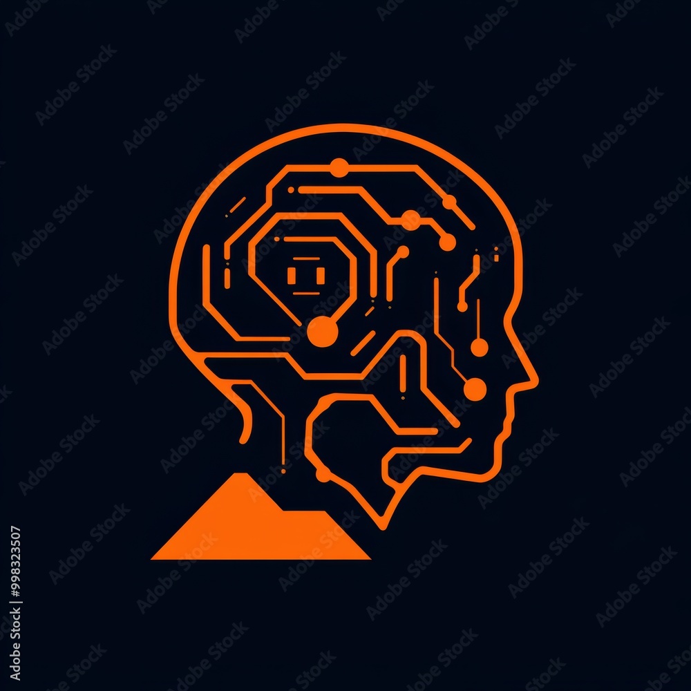 Distinctive logo concept highlighting the role of AI in business Stock ...