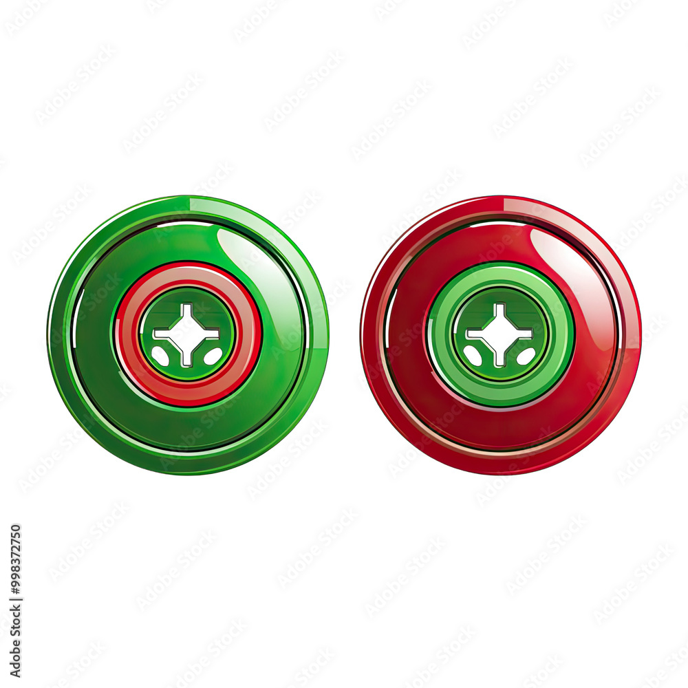 green power button on transparent background png Stock Illustration ...