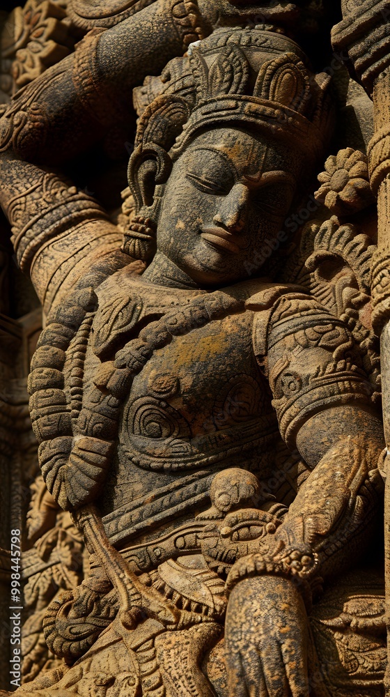Ancient Stone Sculpture of Lord Vishnu: A Glimpse into Indian History ...