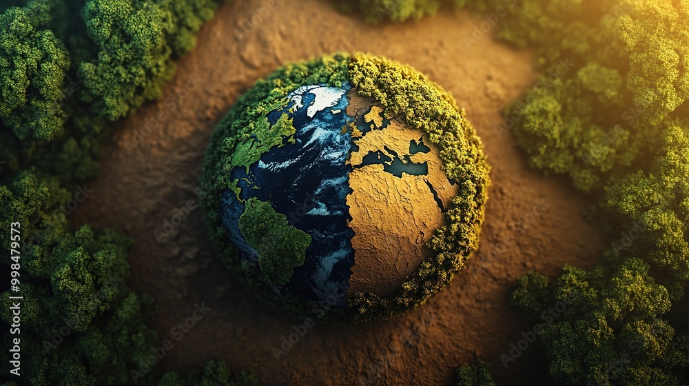 Social media post design for World Environment Day featuring a globe ...