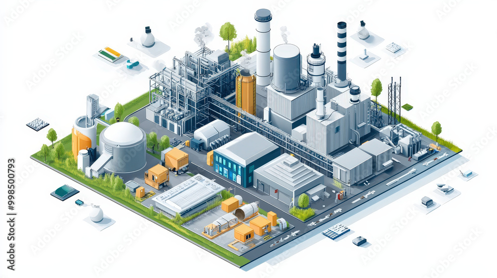 Diagram of a waste-to-energy system, waste management, renewable energy ...