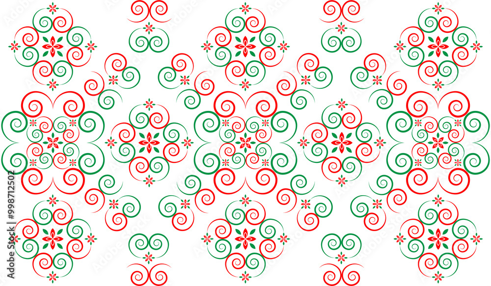 Hmong ethnic fabric patterns are spiral lines connected in shapes and ...