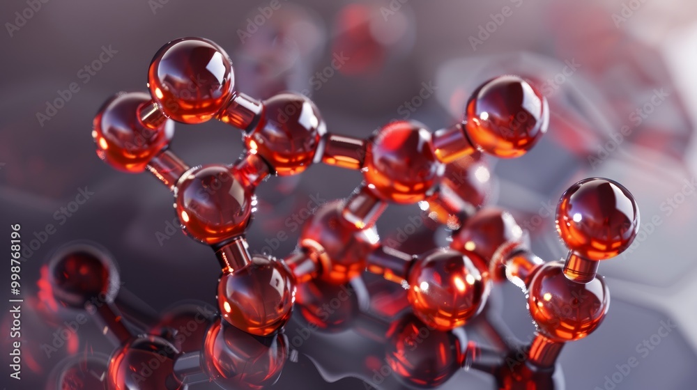 benzene molecular structure, 3d model molecule, aromatic hydrocarbon ...