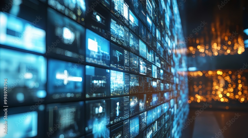 Media network. risk assessment. Ultra realistic. Photorealistic Stock ...