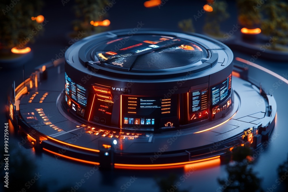 Interactive 3D model of a phishing attack simulation, where users can ...