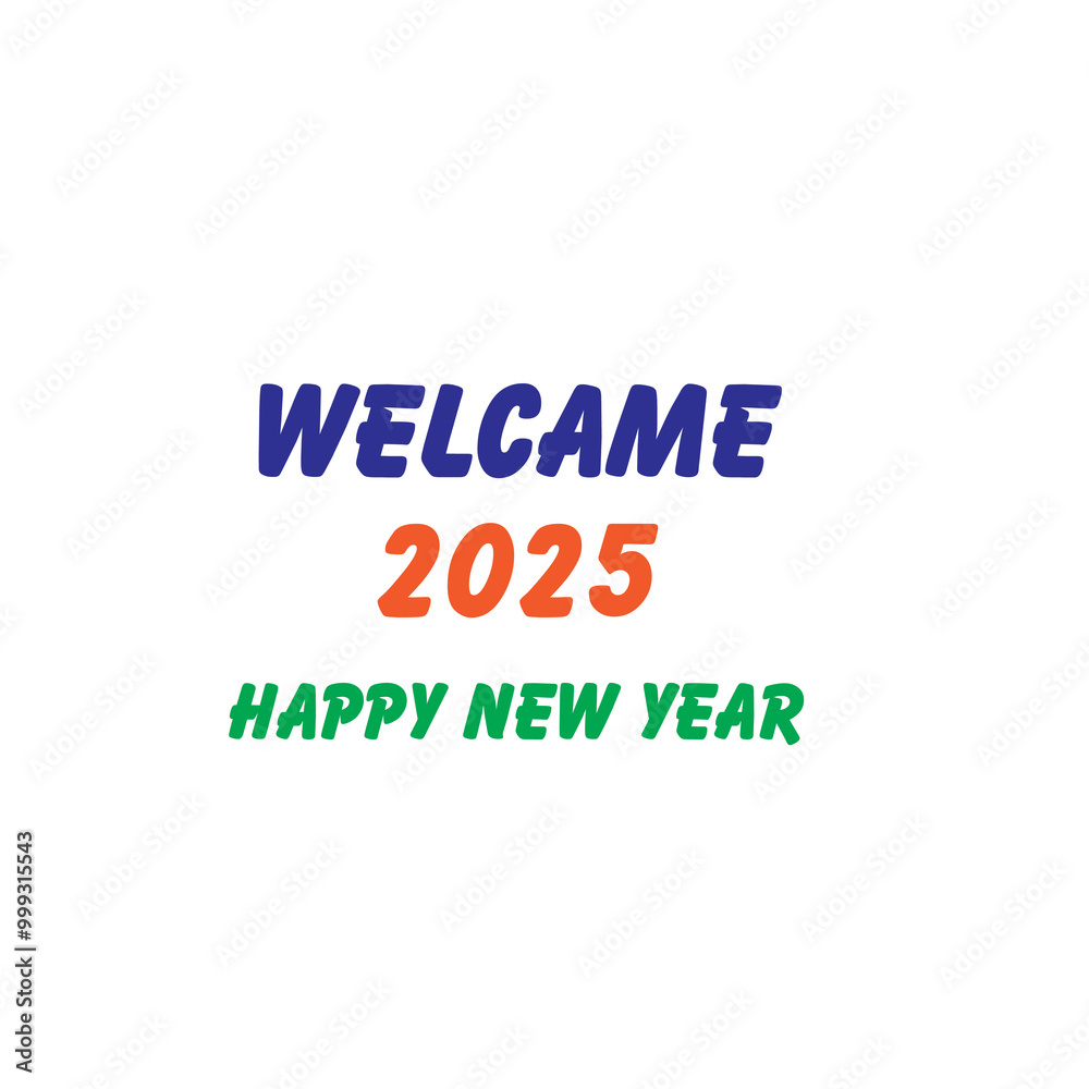 Cheerful New Year 2025 text plan. Front of business journal for 2025 ...
