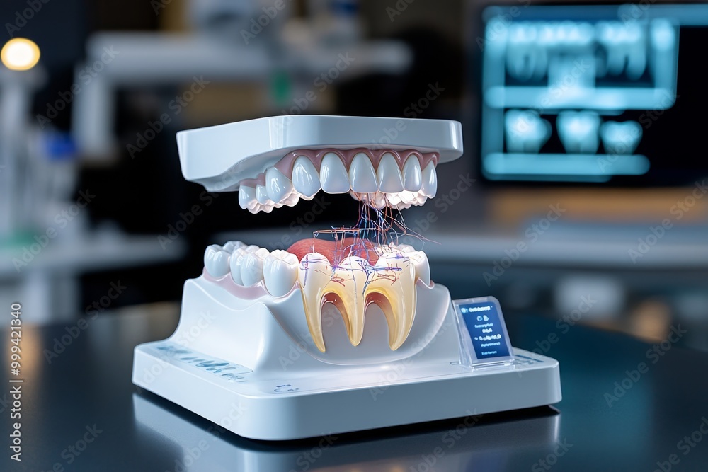 3D-rendered model of human teeth, where users can rotate and zoom in on ...