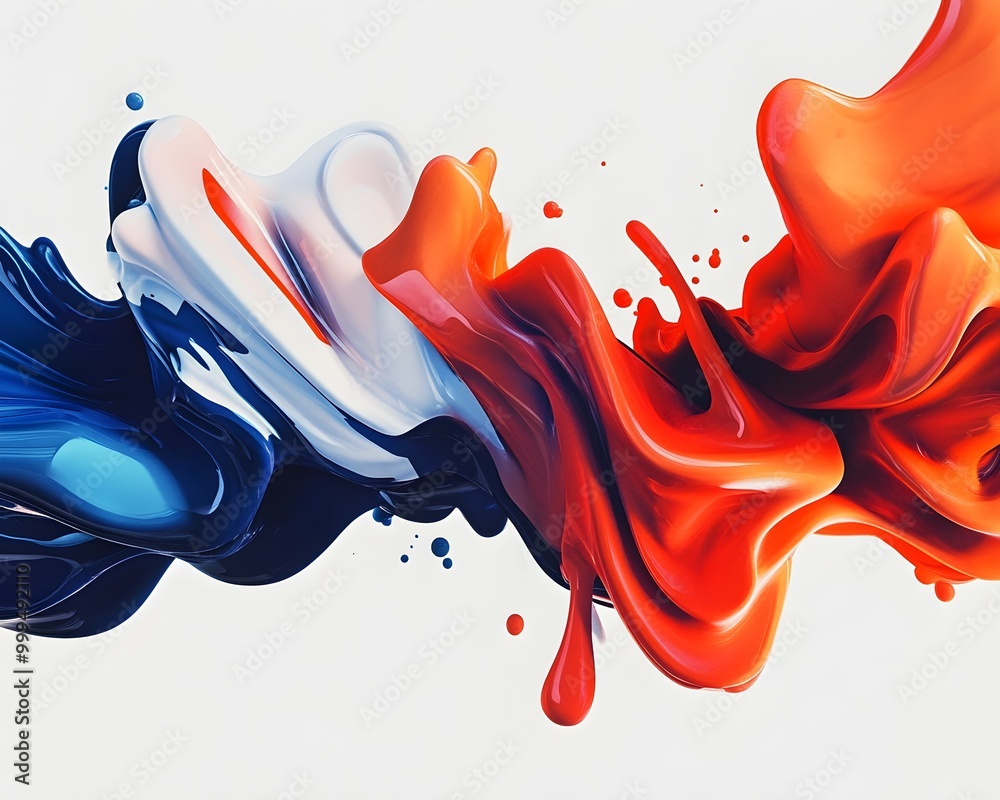 Artistic visualization of two brands merging, symbolized by logos ...