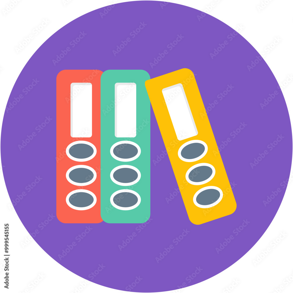 Binders Folder icon vector image. Can be used for Documents And Files. Stock Vector | Adobe Stock