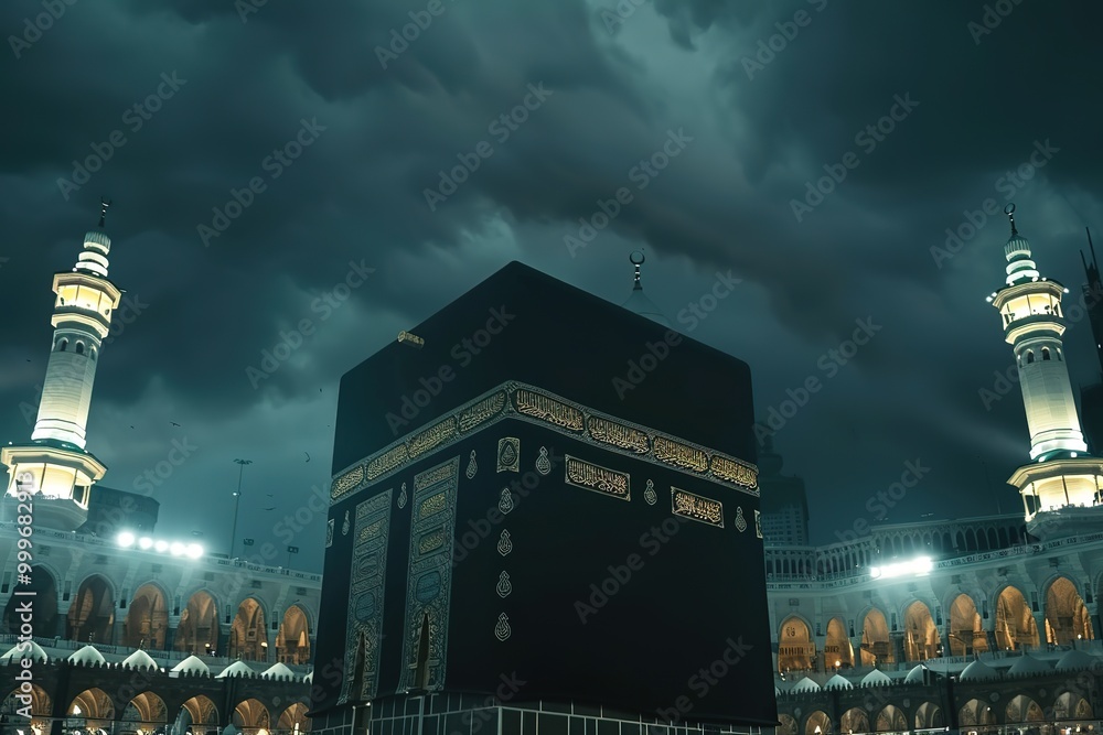 Pilgrims circumambulate the Kaaba at Masjidil Haram in Makkah, Saudi ...