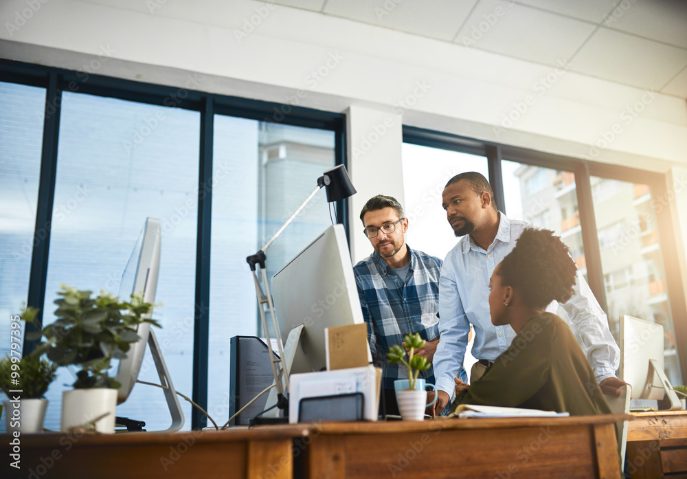 Group, computer and reading of project, office and intern with lead ...