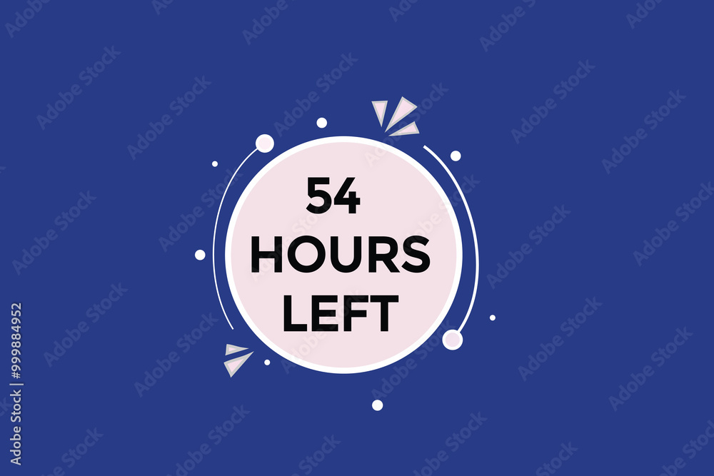 54 hours left, icon, stile, timer, countdown, clock, time, background ...