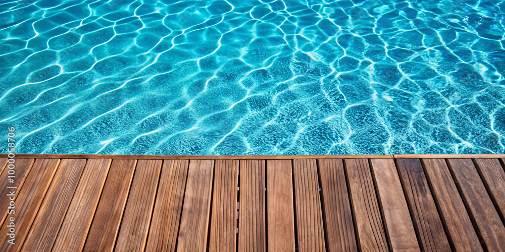 Swimming pool vector illustration. Water surface top view template ...