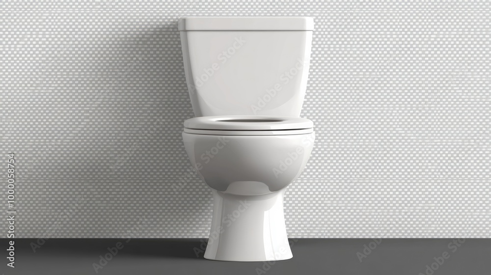 Toilet Bowl side view full length isolate on transparency background ...