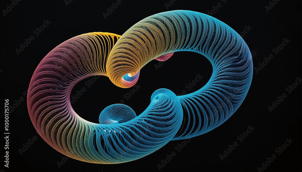 microscopic spiral of algae cells Stock Illustration | Adobe Stock