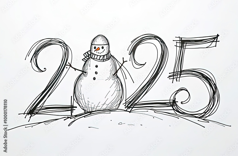 2025 number coloring page kids and adults design Stock Illustration ...