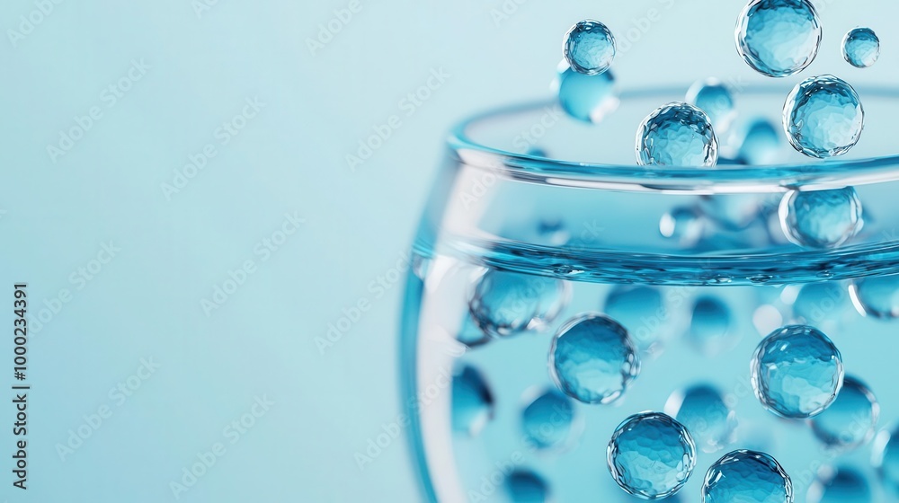 Microscopic view of nanoparticles used in water purification, a ...