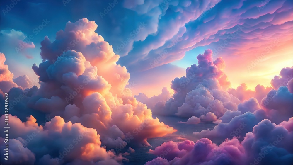 Fluffy Pink Clouds in the Skyline: Majestic Cloud Formations and Scenic Sky Views for ...