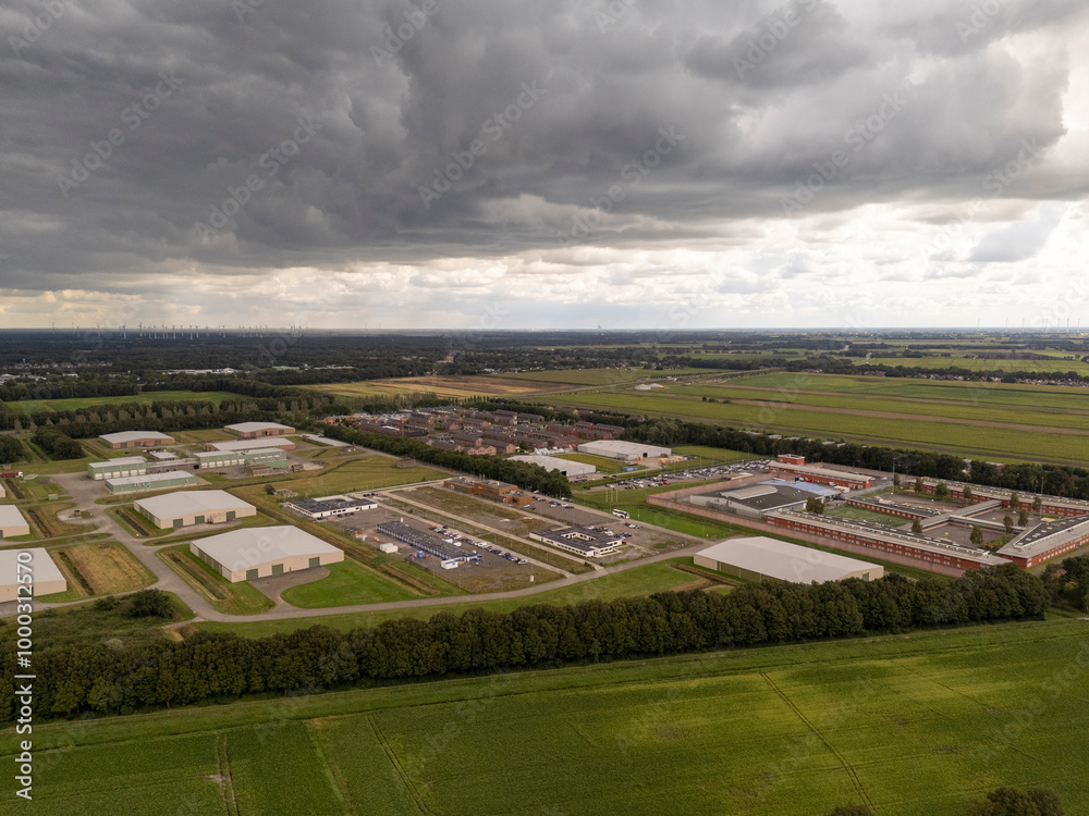 Largest Asylum Seeker Facility in the Netherlands: Ter Apel Aerial View ...