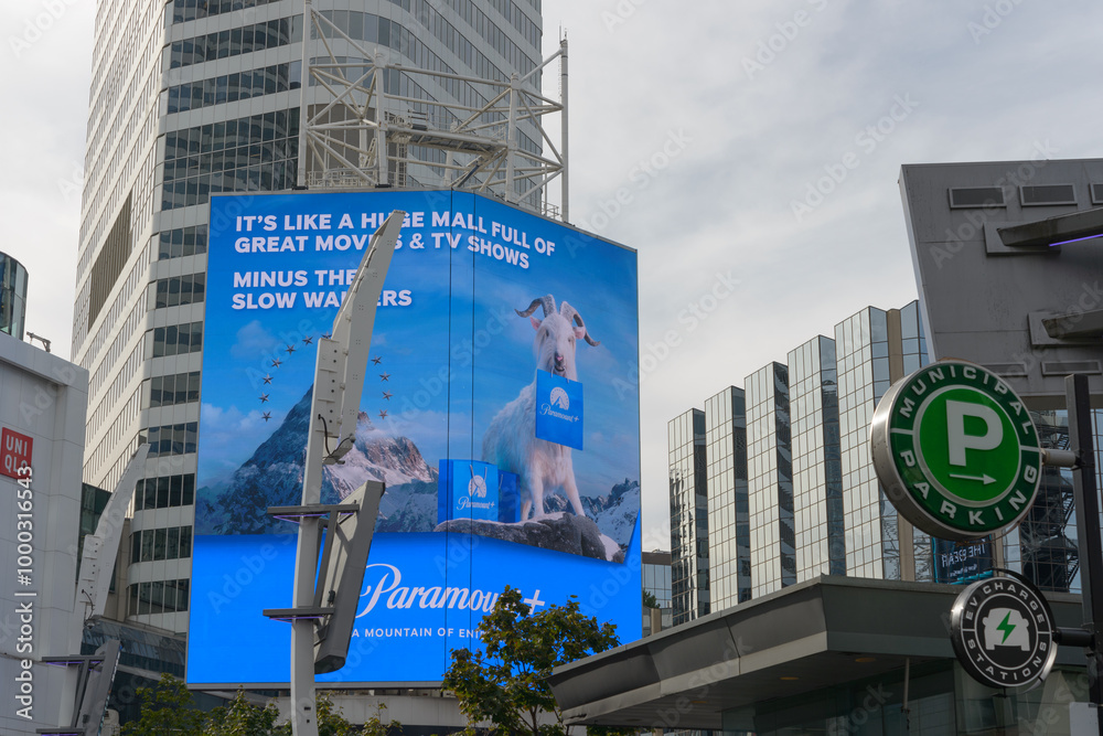 digital advertising billboards facing Yonge Dundas Square in downtown ...