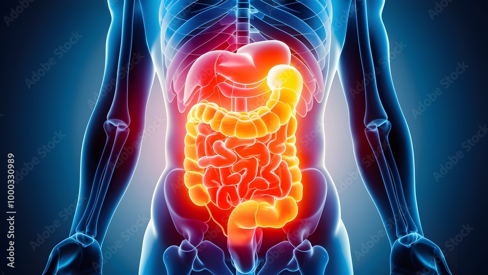 human body anatomy, Close-up X-ray of human organs and internal ...