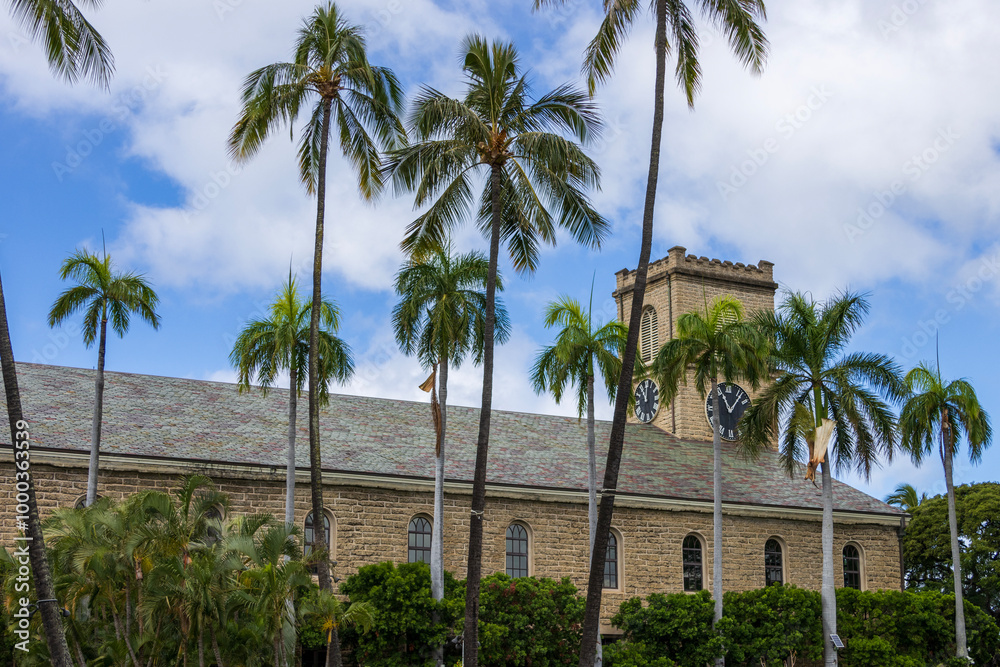 The Kawaiahaʻo Church, a historic Congregational church located in ...