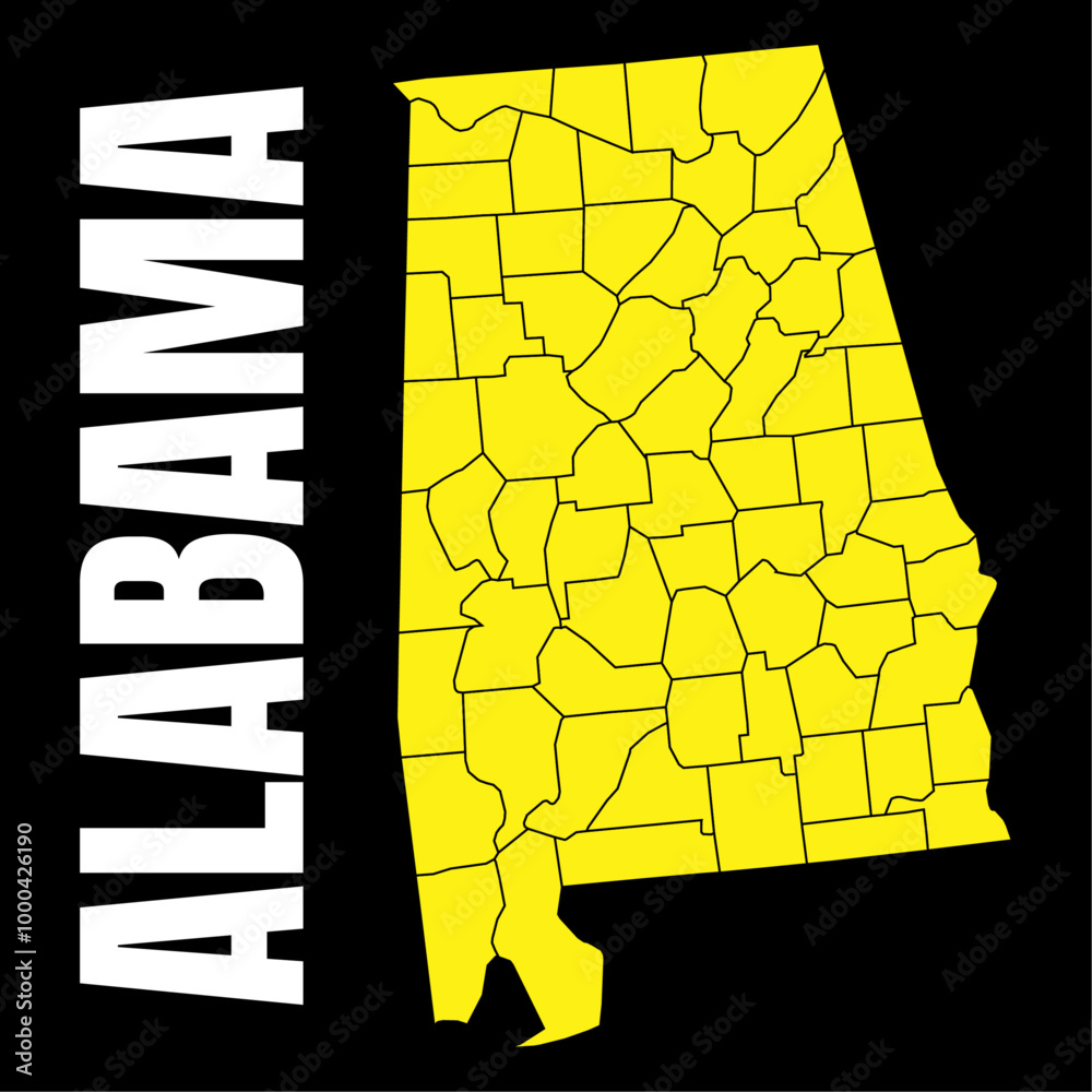 Complete map of all neighborhoods and regions in Alabama, USA. Complete ...