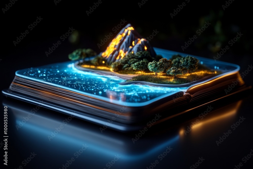 3D-rendered interactive book, where the readerâ€™s touch unlocks ...