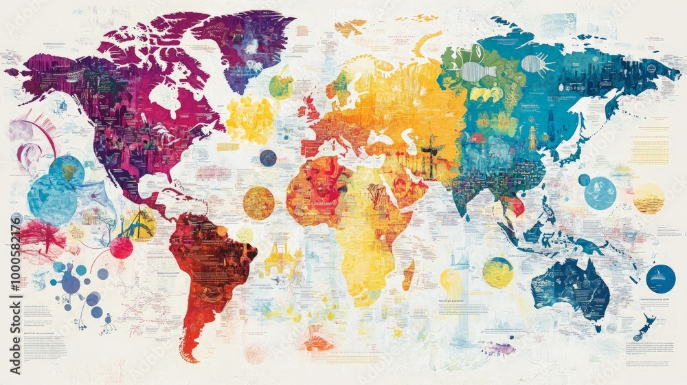 Global Language Families Map displaying the worldwide distribution of ...